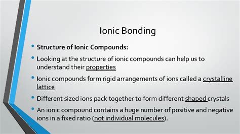 Materials Science Lesson 4 Ionic Bonding Continued Lewis