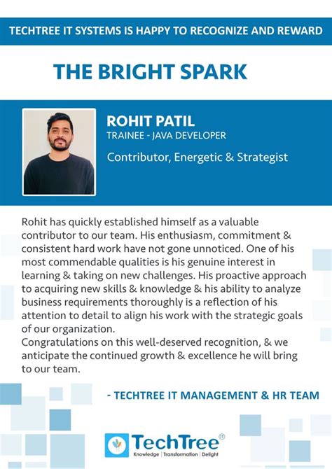Rohit Chavan Patil On Linkedin Thank You Techtree It Systems Pvt Ltd