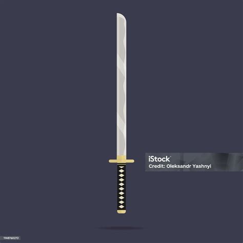 타나 검 아이콘입니다 사무라이 무기 닌자 장비 만화 스타일입니다 디자인 웹에 대 한 깨끗 하 고 현대적인 벡터 일러스트 0명에