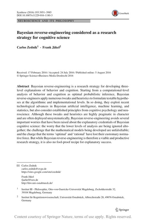 bayesian reverse engineering considered as a research strategy for
