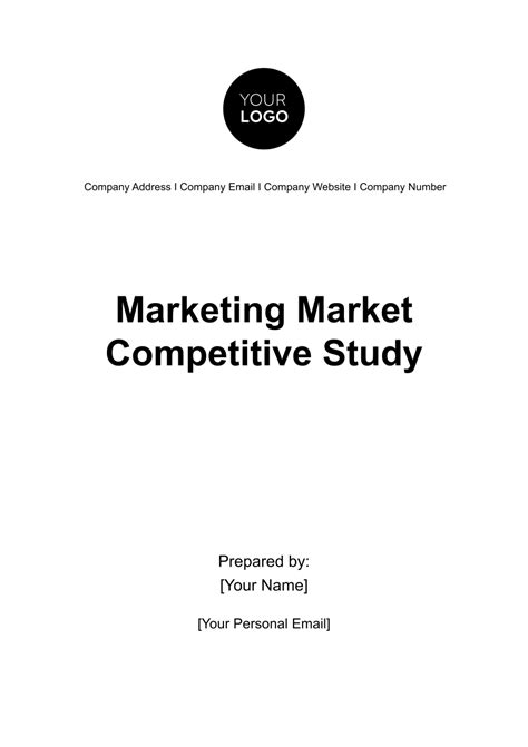 Free Marketing Market Competitiveness Study Template To Edit Online