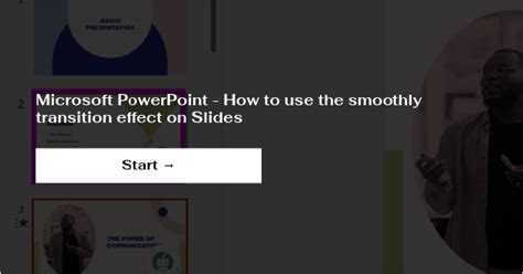Microsoft Powerpoint How To Use The Smoothly Transition Effect On Slides