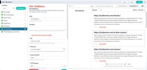 Solr Subquery Stage Lucidworks