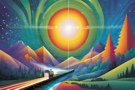 ai generated illustrations for the concept of physics on the topic of