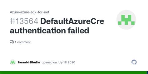 Defaultazurecredential Authentication Failed Issue Azure Azure Sdk For Net Github