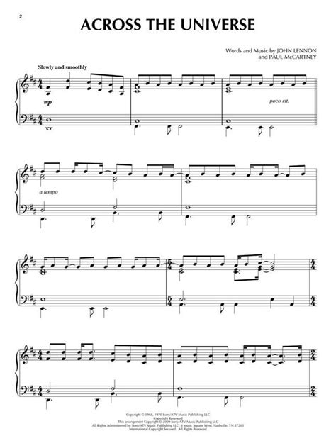 The Beatles Piano Sheet Music Buy Sheet Music Online