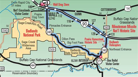 Black Hills Area Maps The Black Hills And Badlands — South Dakota