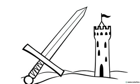 Medieval Sword Coloring Page Download Or Print For Free