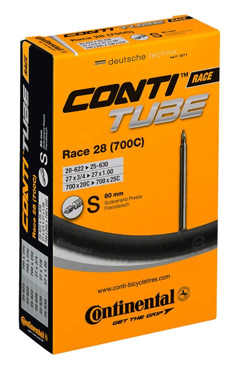 Continental Race 28 Road Bike Inner Tube 700c X 20 25 Presta 80mm