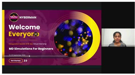 Bhavani Sridharan On Linkedin Mdsimulations Virtualinternship Moleculardynamics