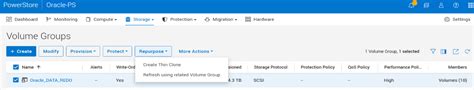 Use Case 1 Creation Of A Database Copy Using Thin Clone Dell