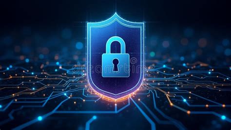 Cybersecurity Concept With Digital Shield And Secure Data Network