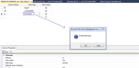 Ssms Table Designer Not Recognizing Rowversion Datatype Data Platform Central