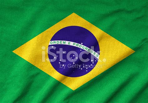 뻗 치고 브라질 국기 스톡 사진 Freeimages