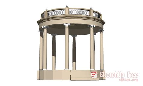 558 Park And Gazebo Sketchup Model Free Download Sketchup Model Gazebo Architecture