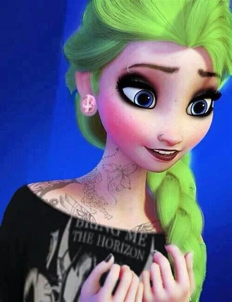 Punk Elsa Disney Punk Edits Punk Disney Characters Goth Disney Punk Disney Princesses Disney