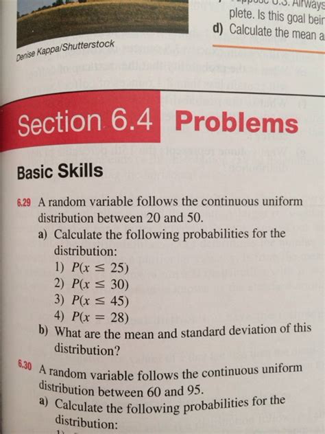 solved 6 29 a random variable follows the continuous uniform