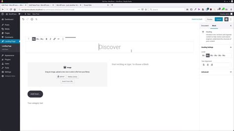 Building Gutenberg Template Layouts Without Javascript Create The First Row Of Tours