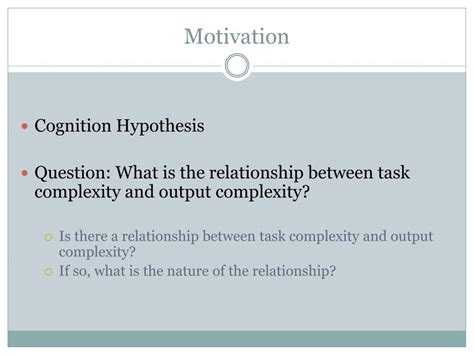 PPT Task Complexity And Output Complexity An Exploratory Study PowerPoint Presentation ID