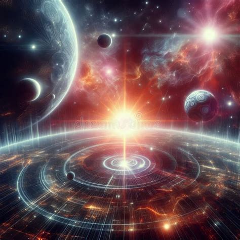 107 141 Binary Space Space Containing A System Of Two Star O Stock