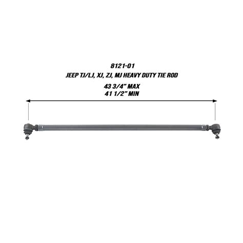 Synergy Jeep Tjlj Xj Zj Mj Heavy Duty Tie Rod Synergy Manufacturing