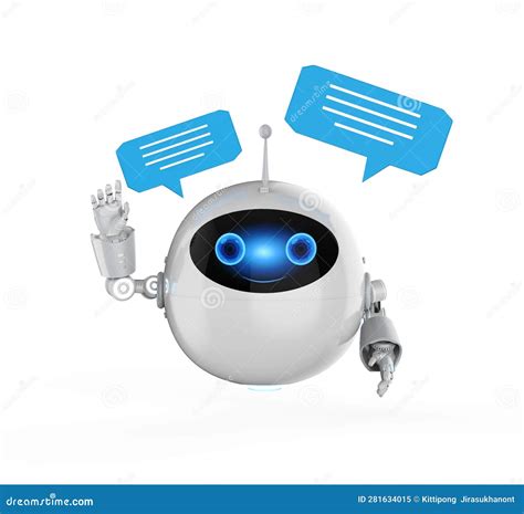 Chatbot O Robot Auxiliar Chatea Con Burbuja De Habla Stock De Ilustración Ilustración De