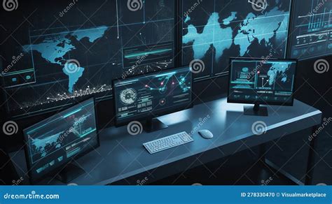 Ai Based Cybersecurity Threat Detection Stock Illustration