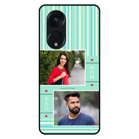 Buy Oppo Reno T G Custom Glass Phone Case Mom Dad Pic Design
