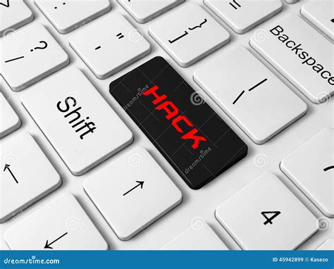 Hack Button On Keyboard Stock Illustration Illustration Of Keys 45942899