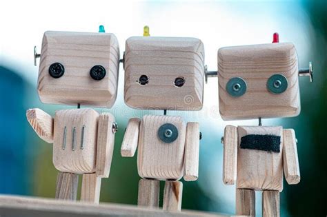 Diy Wooden Toy Robot Ecology Technology Concept Recycled Materials Etsy