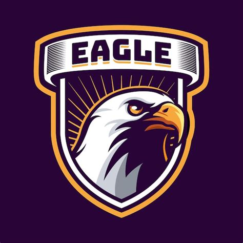 독수리 머리 마스코트 로고 프리미엄 벡터