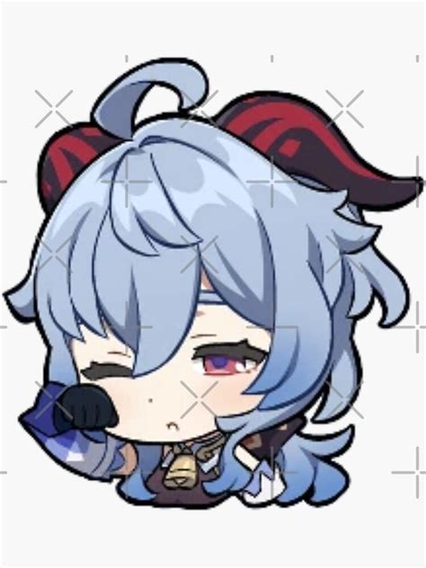 Ganyu Chibi Genshin Impact Sticker For Sale By Saacollection Redbubble
