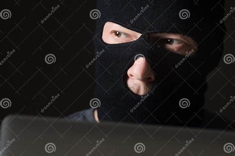 Hacker In A Mask Stock Image Image Of Gangster Bandit 67190617
