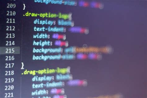 Css Style Code Computer Programming Source Code Abstract Screen Of