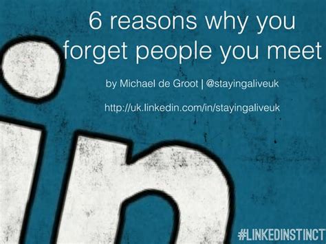 6 reasons why you forget people you meet ppt