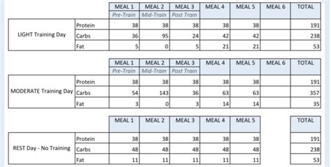 Macronutrient Excel Spreadsheet Template