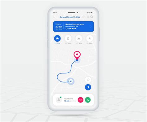 Map GPS Navigation App Ux Ui Concept Mobile Map Application Smartphone App Search Map