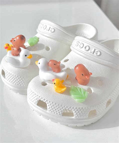 [🍁당일출고 가을베스트💖]오리 카피바라 신발 실내화 꾸미기 파츠 세트 모음 커플 우정 생일 선물 에이블리