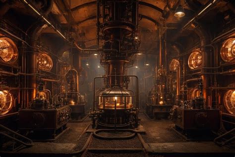 Premium Photo Underground Steampunk Factory Subterranean Symmetry