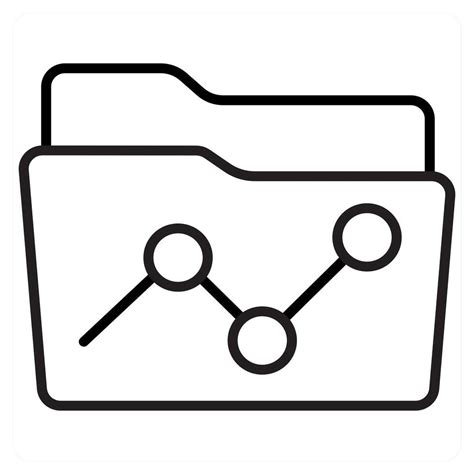 Diagram Folder Icon Concept In Black Line Color 65400472 Vector Art At Vecteezy