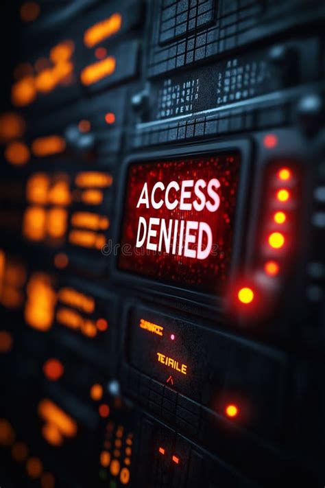 Intricate Digital Interface Displays Access Denied Message In A High Tech Environment Stock