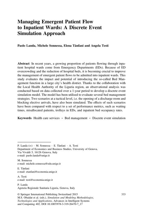 Pdf An Agent Based Simulation Model To Evaluate Alternative Co