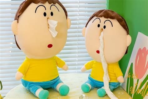 에이트하우스 맹구 콧물 휴지케이스 티슈 쿠션 인형 커버 위시버킷