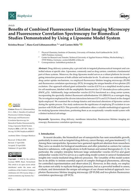 Pdf Benefits Of Combined Fluorescence Lifetime Imaging Microscopy And