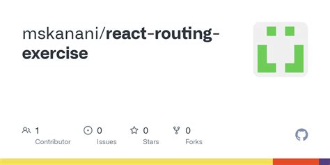 Github Mskananireact Routing Exercise