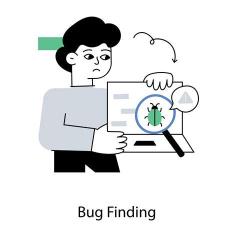 Trendy Bug Finding 22478473 Vector Art At Vecteezy