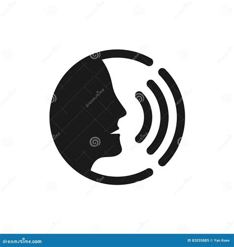 Voice Command Control With Sound Waves Icon Stock Vector Illustration Of Control Person 82035885