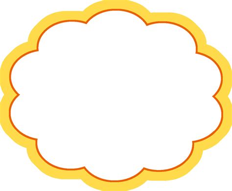 フレーム・囲い枠のイラストno007『雲型フレーム』／無料のフリー素材集