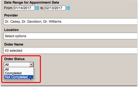 Find Incomplete Orders By Date Range And Order Type Pcc Learn
