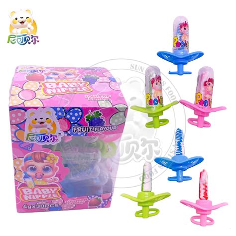 Funny Pacifier Shape Candy Twist Swirl Hard Candy Halal Candy Nipple